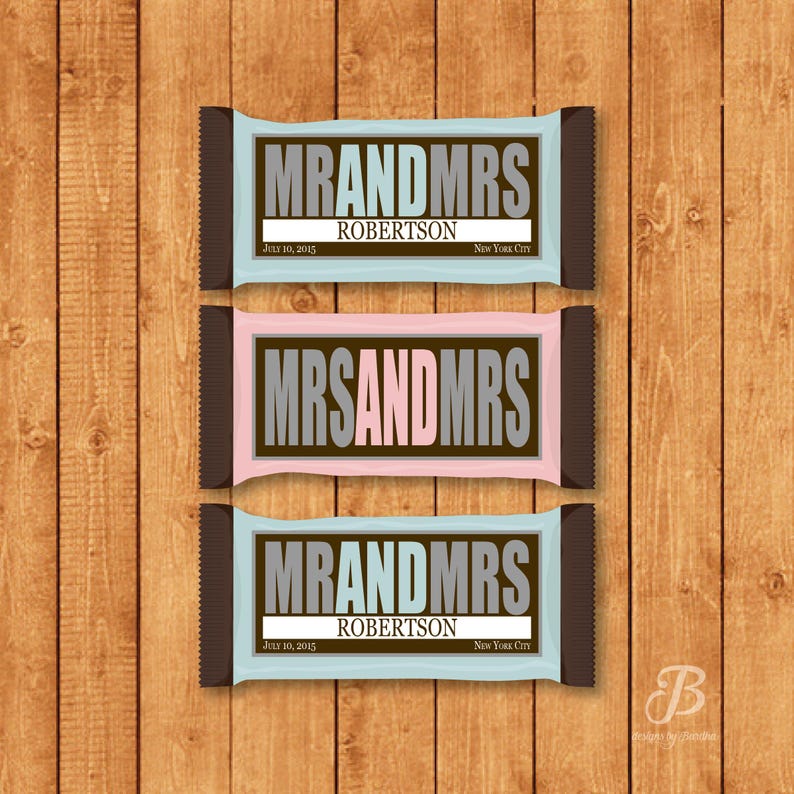 Customized All Occasion Candy Bar Wrappers for Hershey Bars - You Print ...