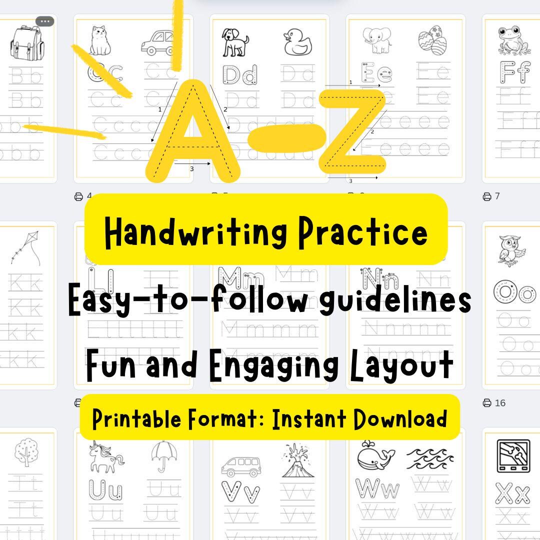 Letter Formation Handwriting Practice A-Z for Kids | Improve ...
