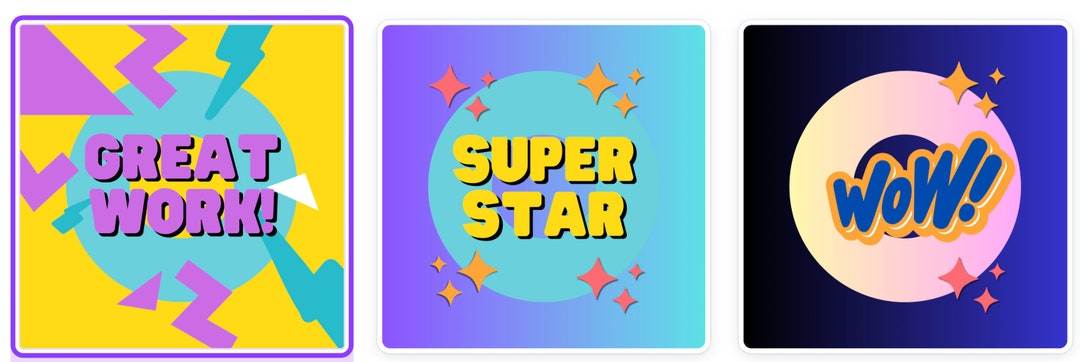 Well Done Digital Stickers /3 Pc. / Teachers and Students/ Instant ...