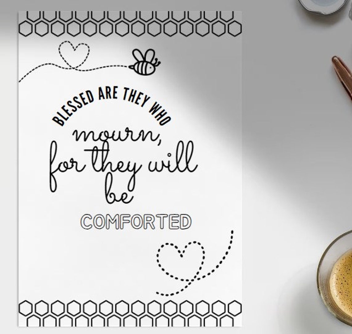 Printable 8 Colouring Pages Beatitudes Printable Scriptures Christian ...