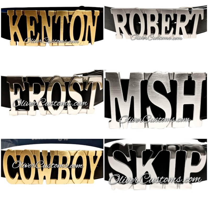 Standard Letter Frameless Custom Name Belt Buckle: Personalized ...