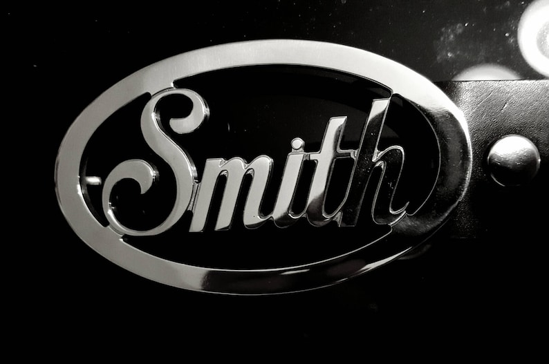 Cursive, Script, Oval Custom Name Belt Buckle: Personalized Polished ...
