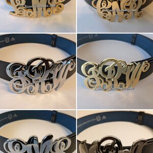 Personalized Custom Monogrammed Belt Buckle: Your Three Letter Initials ...