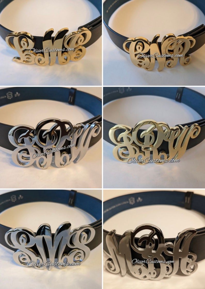Personalized Custom Monogrammed Belt Buckle: Your Three Letter - Etsy