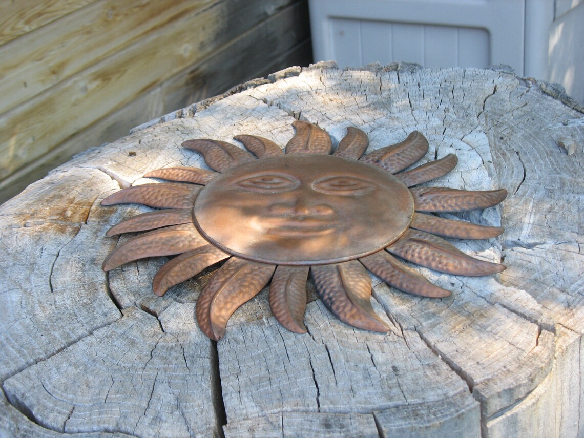 Metal Sun Art Wall Hanging Indoor Outdoor Metal Art Yard Art | Etsy