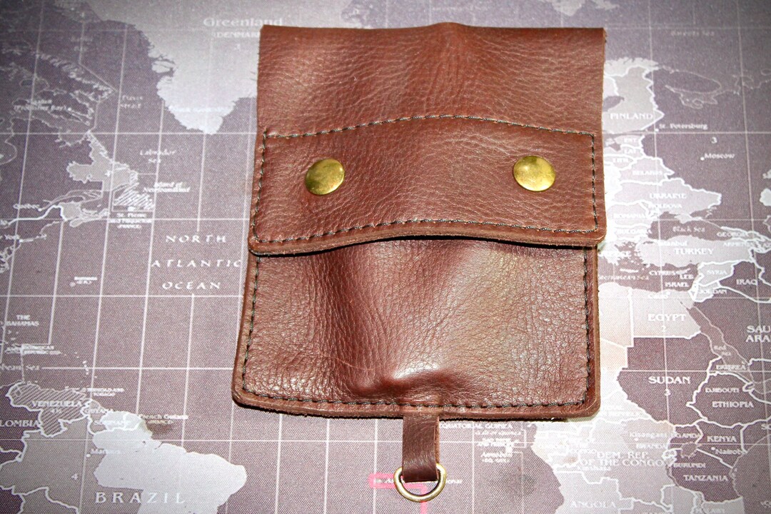 Brown Leather A5 Utility Pouch - Zenkraft Biker Style - Etsy