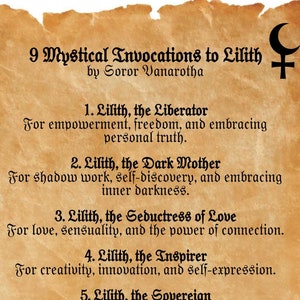 Invocations to Lilith: Empowerment, Love, Shadow Work, and More ...