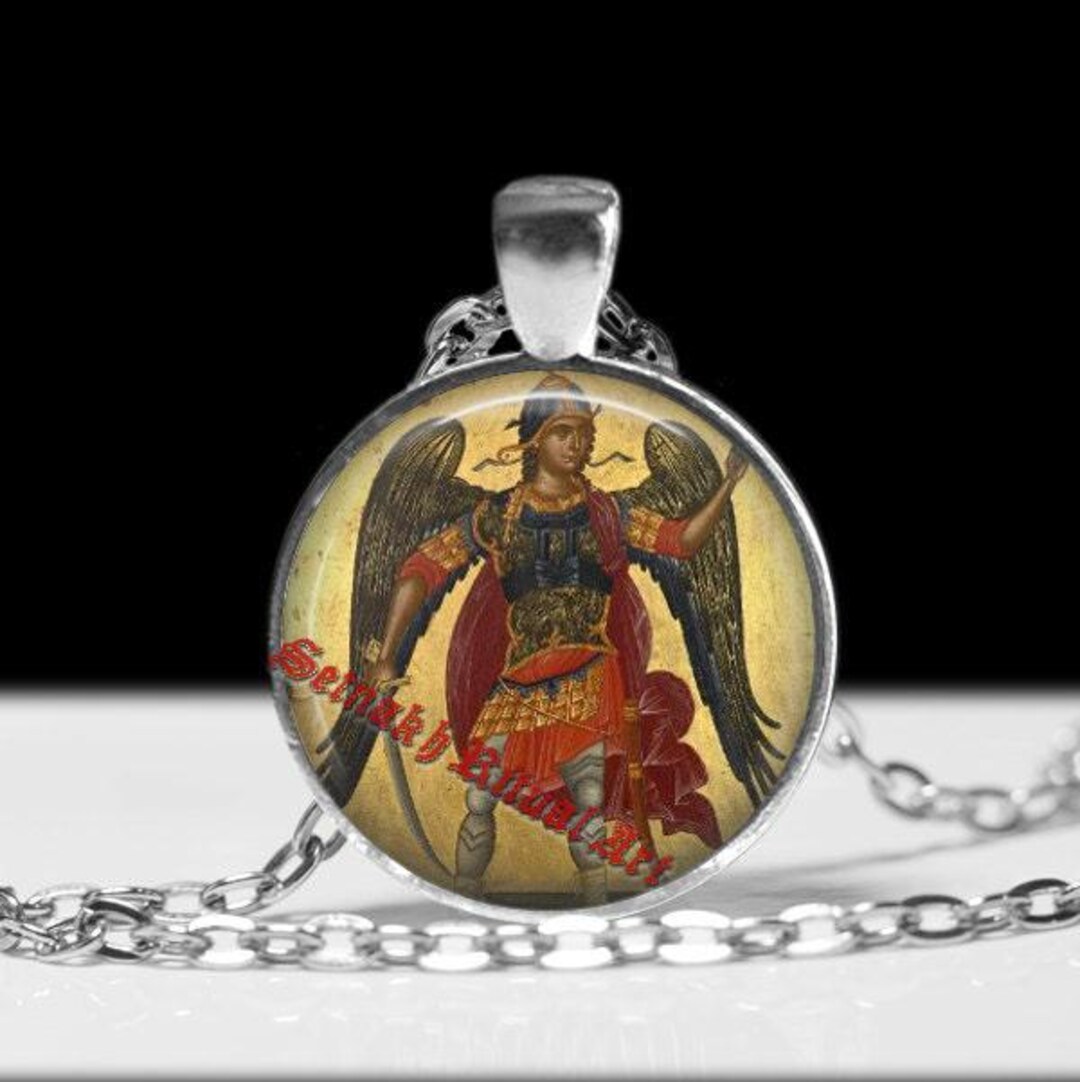 Michael Archangel Pendant, Protection Amulet, Christian Necklace #277 ...