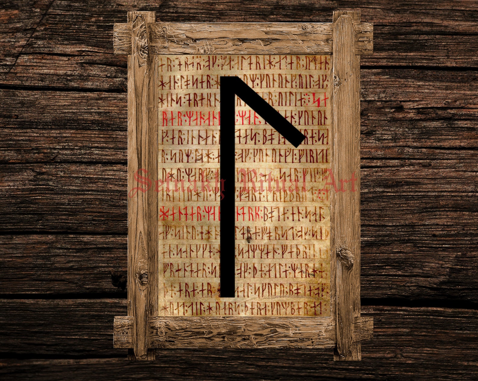 Laguz Print Rune Illustration Elder Futhark Art Viking Home - Etsy