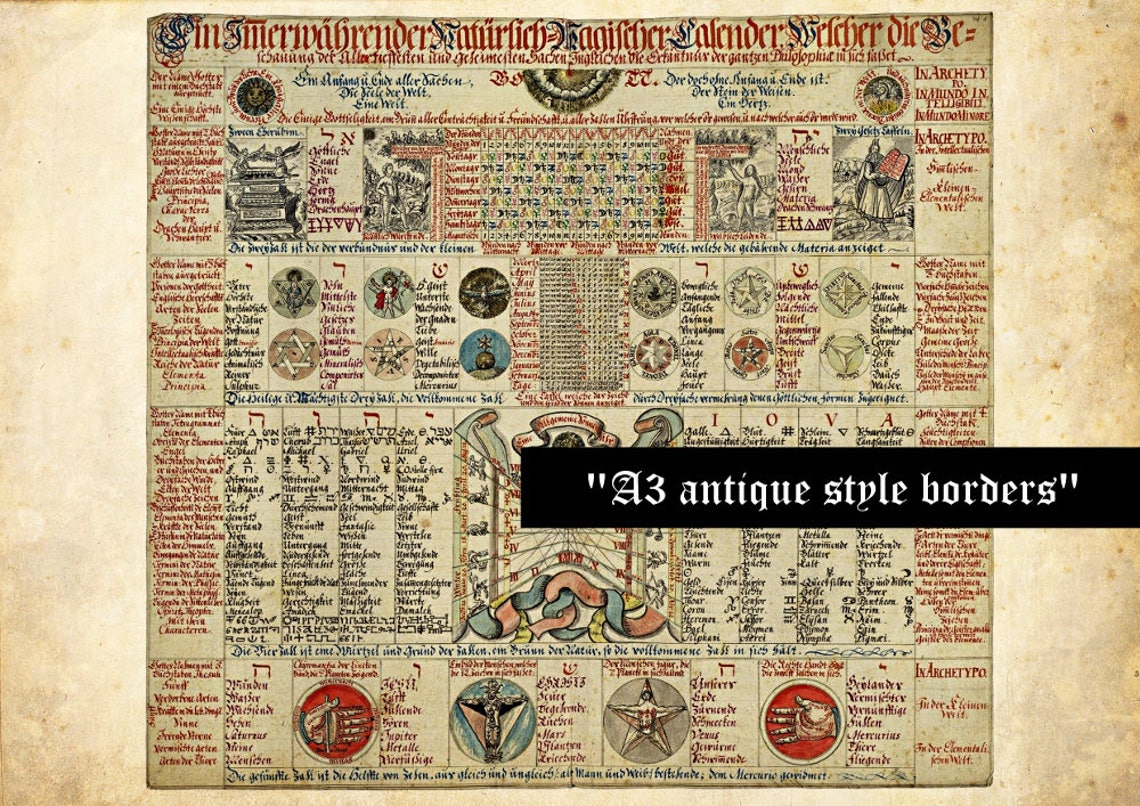 The Magical Calendar SCROLL or 3 Prints Set Angel Print - Etsy