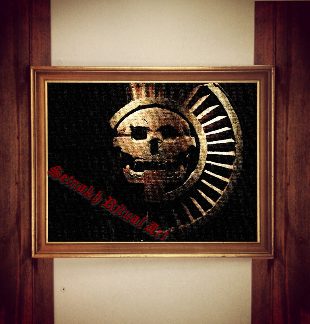 Disc of Death Print, Aztec Illustration, Teotihuacan City of the Gods ...