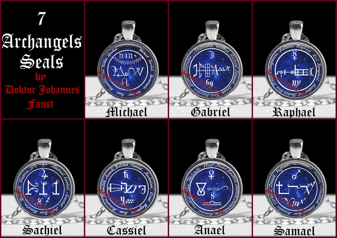 Archangel Seal Pendant, Angel Necklace, Occult, Magic Talisman, Doctor ...