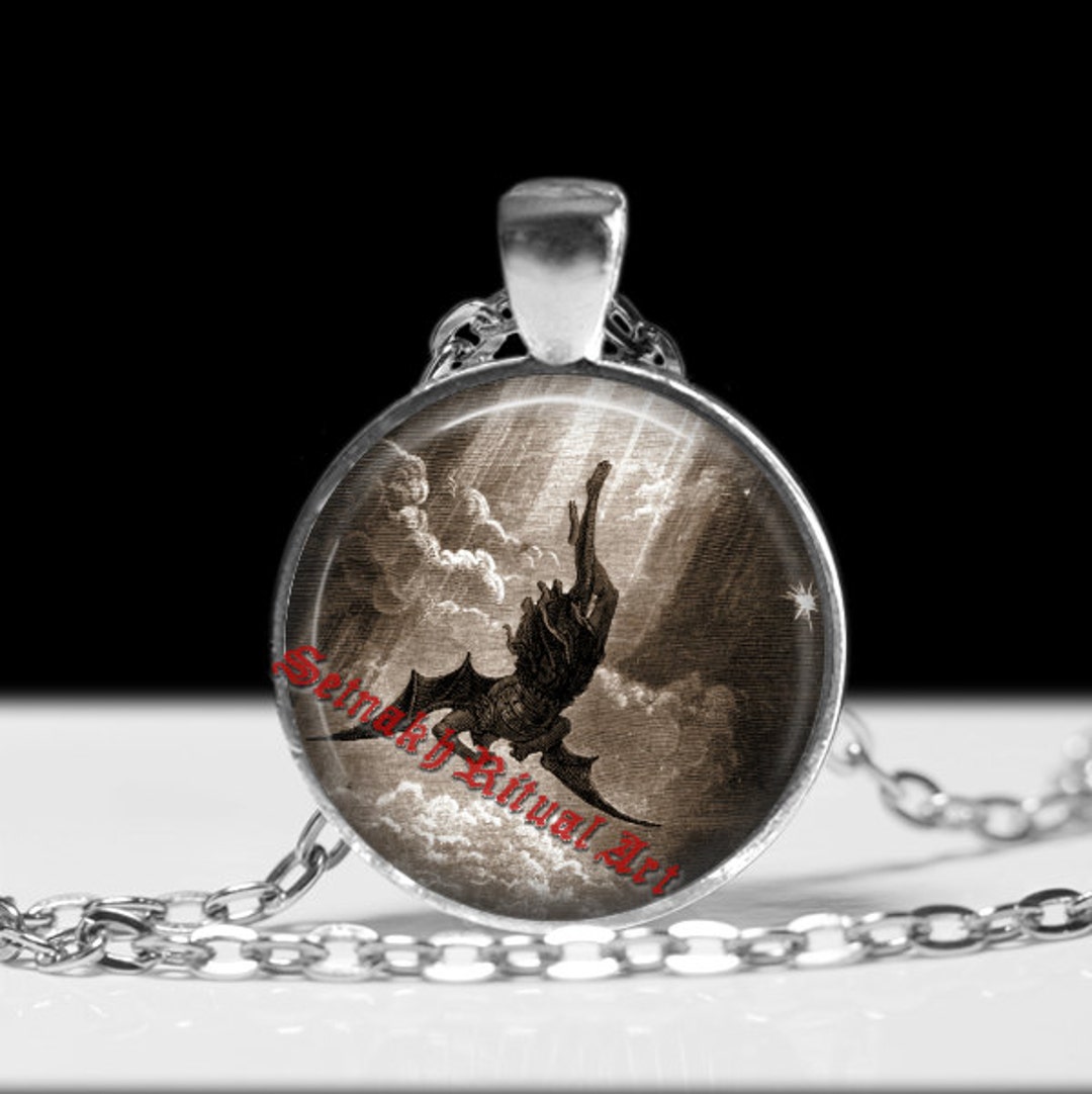 Lucifer the Fallen Angel by Dore Gustav Pendant, Lucifer Amulet ...