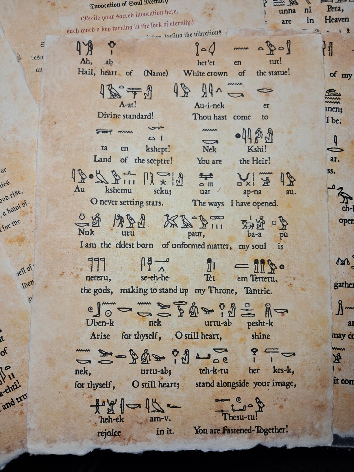 Invocation of Soul Memory - Ancient Egyptian Rite That is Designed to ...