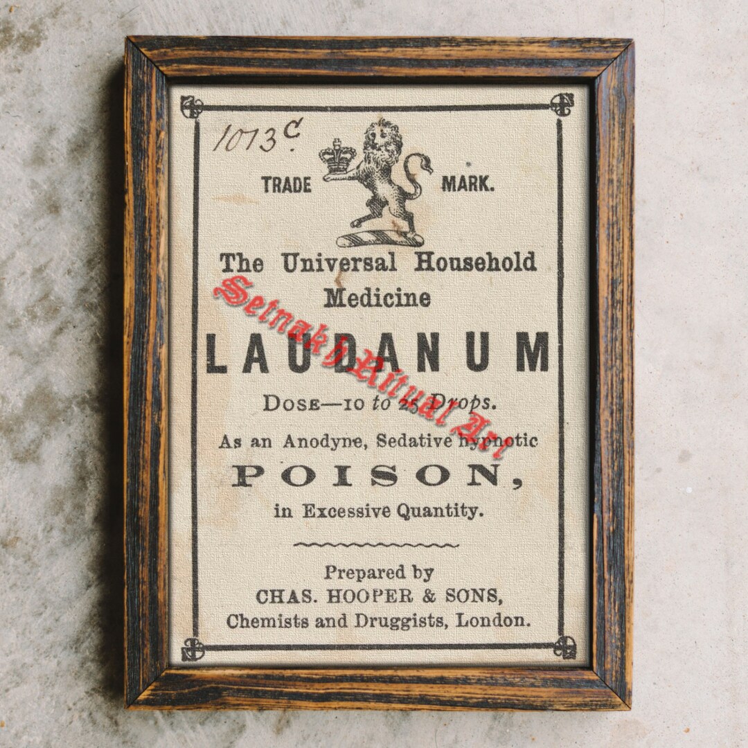 Laudanum Label Print, Vintage Poison Poster, Witchcraft, Witch Art ...