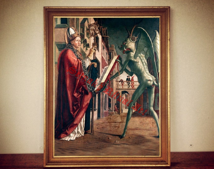 Lucifer the Fallen Angel Print Gustav Dore Satan in Eden - Etsy