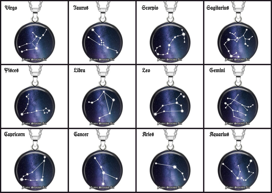 12 Signs of Zodiac - Choose Your Talisman – Astrological Pendant ...