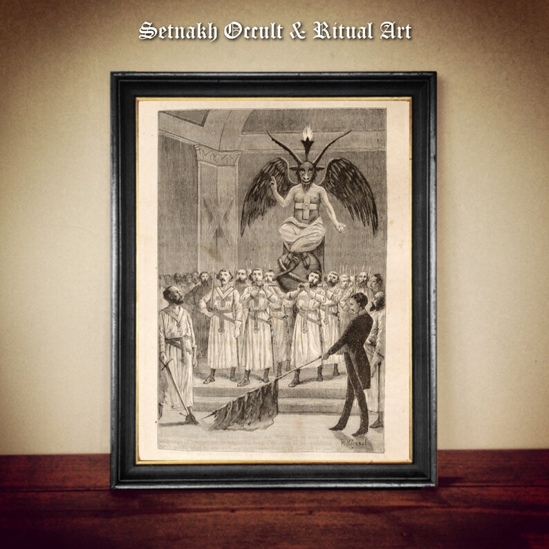 Baphomet & Templars Antique Print Masonic Illustration - Etsy