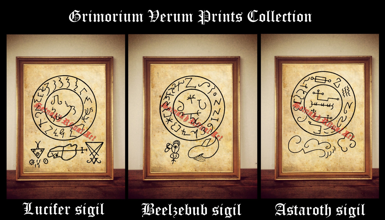 Grimorium Verum Collection Lucifer Astaroth Beelzebub - Etsy