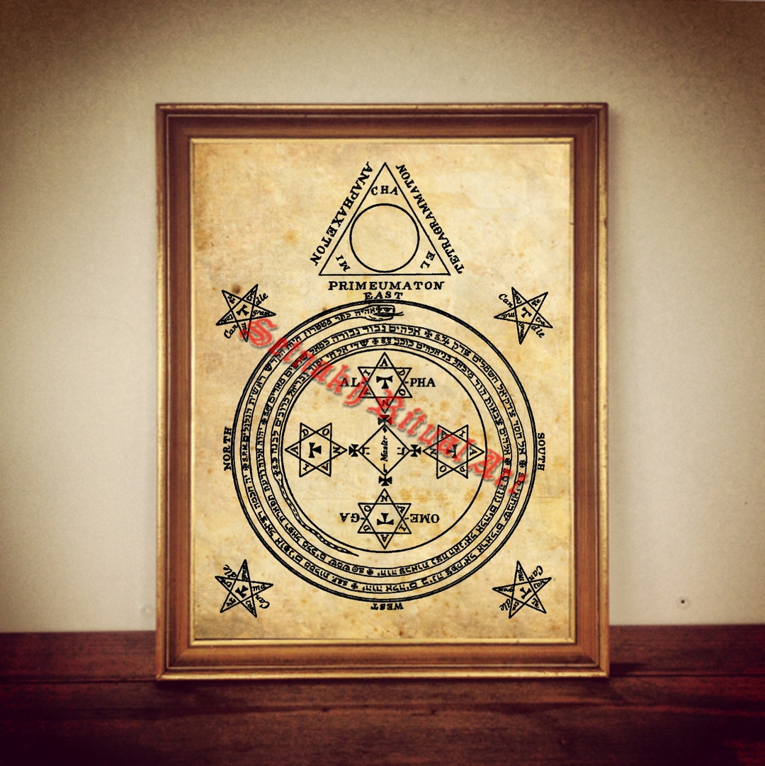 The Magical Circle of King Solomon Print, Poster, the Lesser Key ...