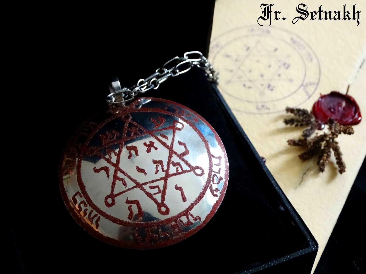 Handmade Solomon Seal Pentacle Medallion, Occult Amulet - Etsy