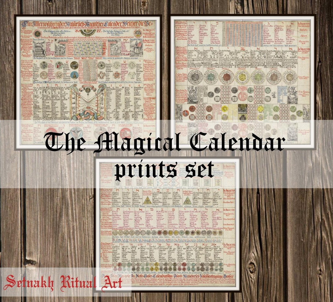 The Magical Calendar 3 Prints Set, Angel Print, Archangel Poster ...