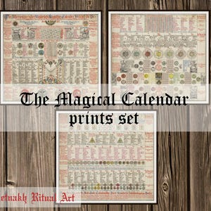 The Magical Calendar 3 Prints Set, Angel Print, Archangel Poster ...