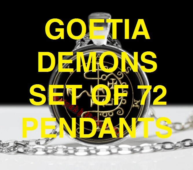 Collection set of 72 Goetia pendants with sigils of demons | Etsy