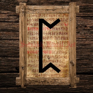 Perthro Print, Rune Illustration, Elder Futhark Art, Viking Decor ...