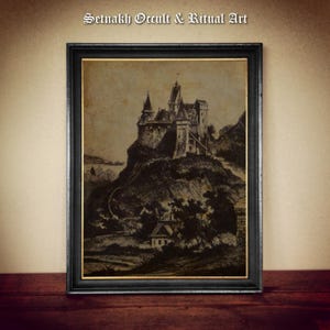 Bran Castle Print – Dracula's Transylvania, Gothic Horror Art #DM44 - Etsy