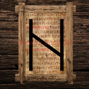 Hagalaz Print Rune Illustration Elder Futhark Art Viking - Etsy