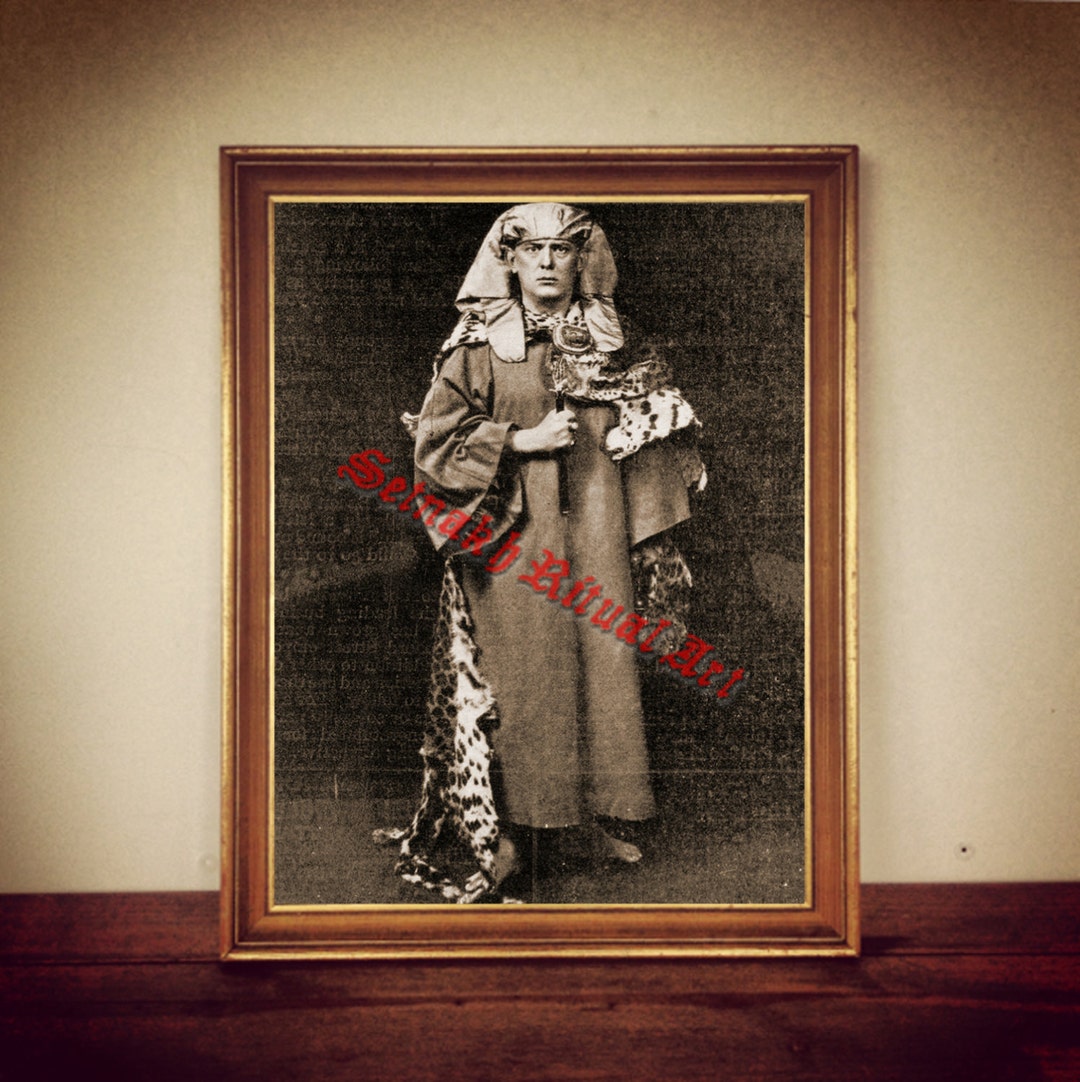 Aleister Crowley Portrait, Famous Occultist Print, Thelema Magick ...
