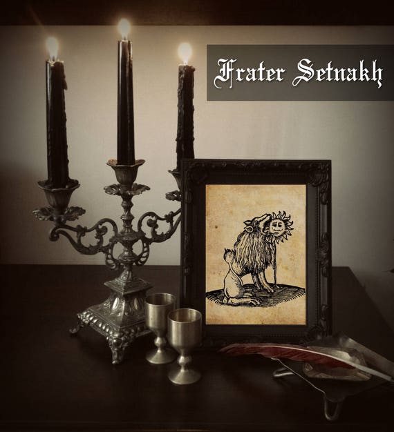 Prints Giclée Art & Collectibles medieval satanic poster gothic home ...