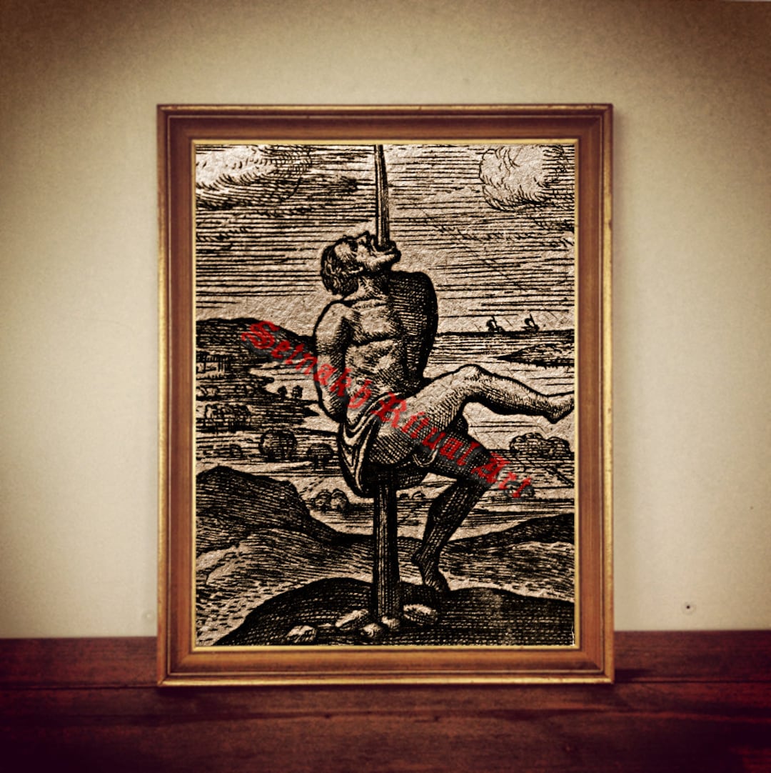 Impalement Torture Print, Medieval Illustration, Macabre Poster, Occult ...