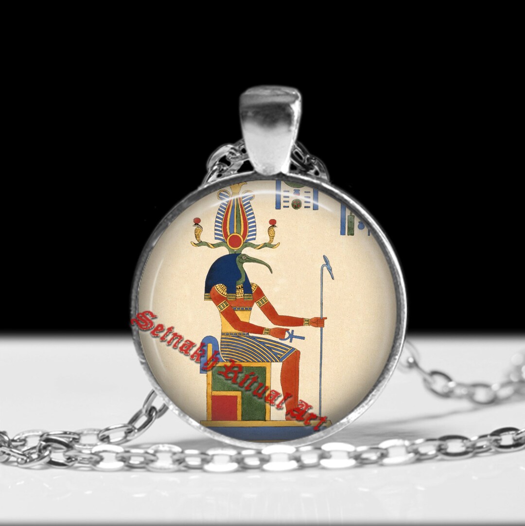 Thoth Pendant, Egyptian God Jewelry, Hermes Trismegistos Necklace ...