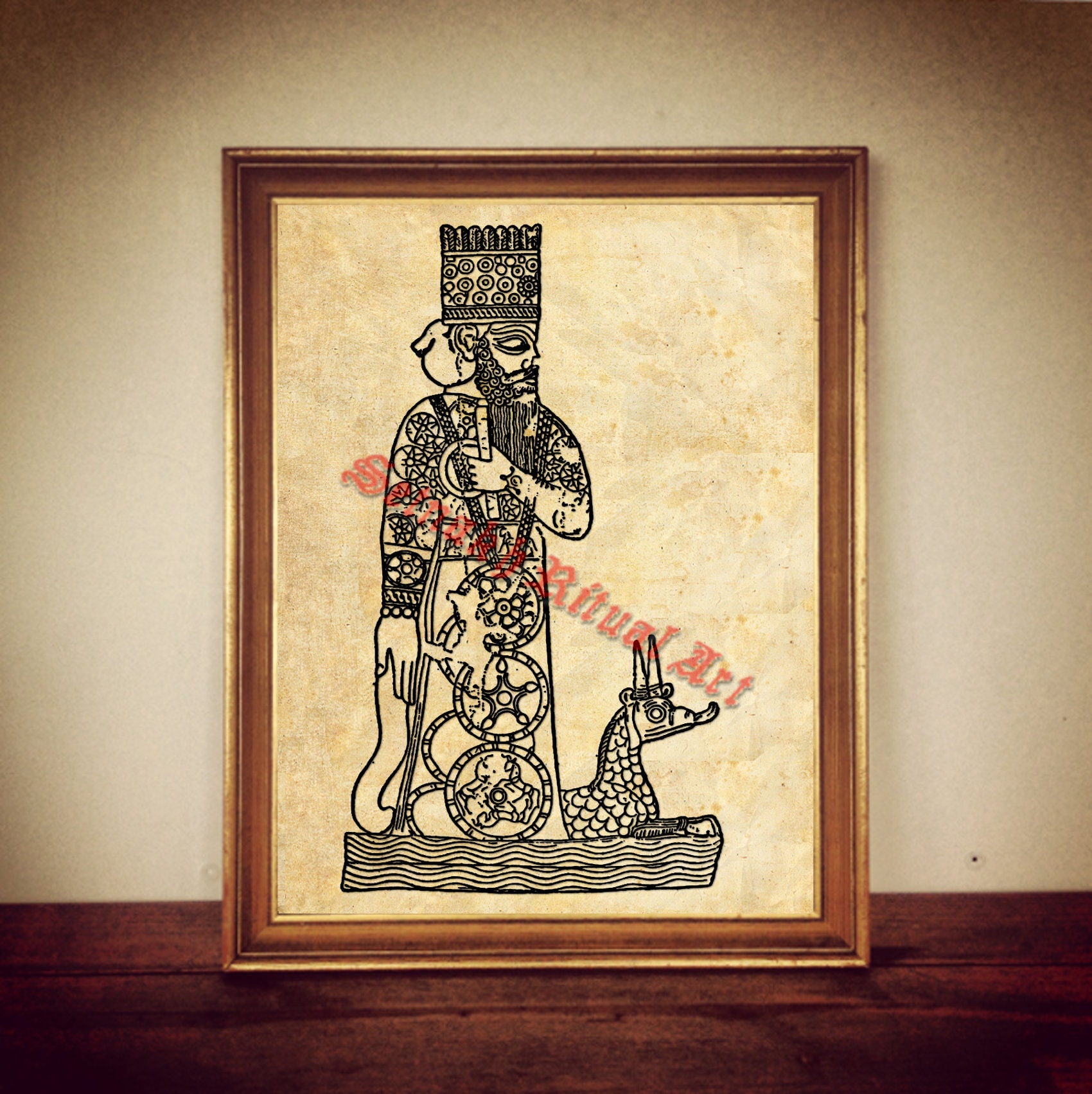 Marduk God Print Ancient Babylonian Poster God of War - Etsy Australia