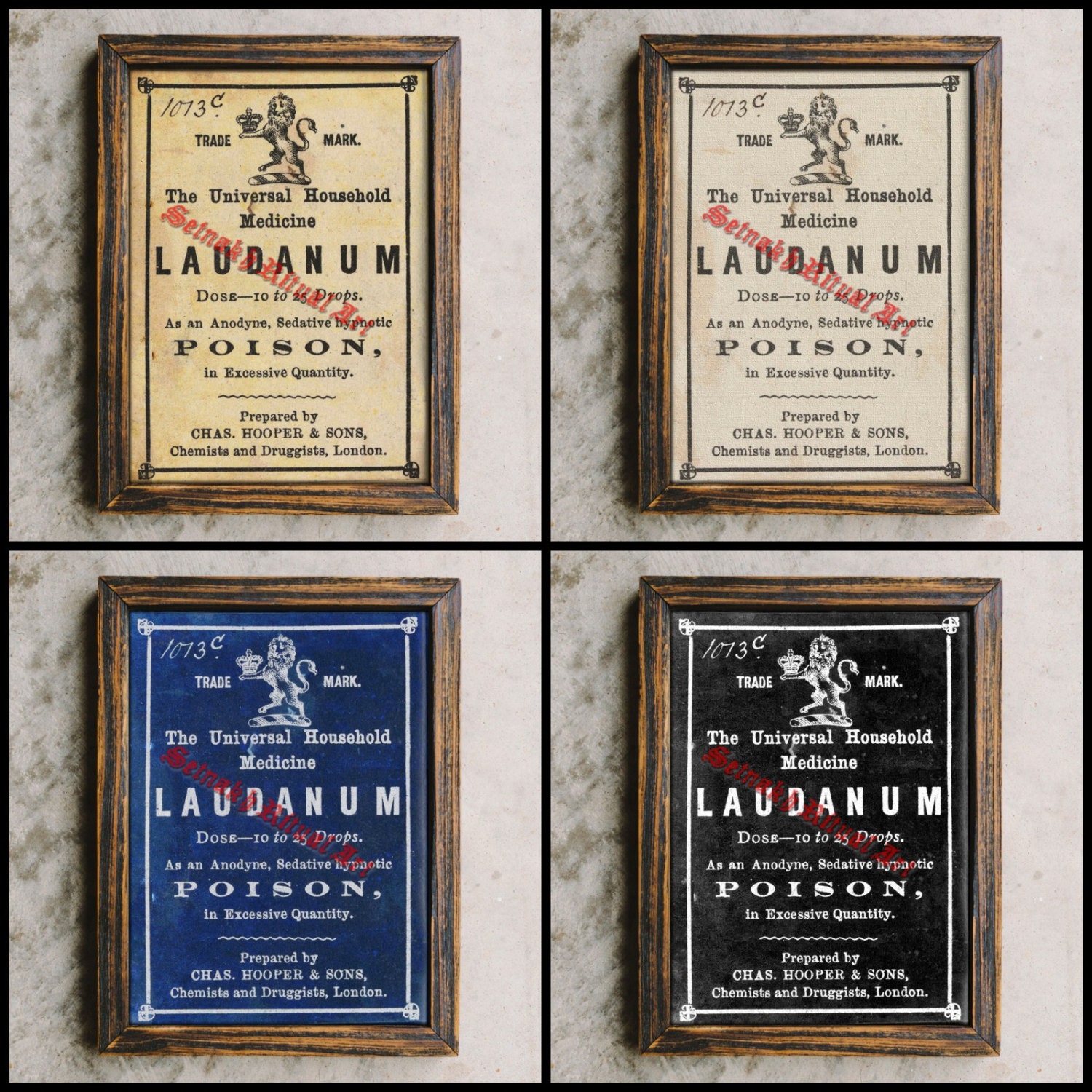 Laudanum Label Print Vintage Poison Poster Witchcraft Witch - Etsy