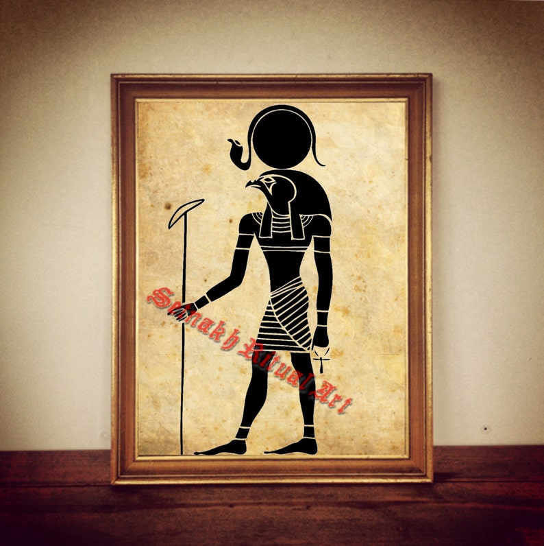 Ancient Egyptian God of Sun Depiction RA Print Illustration - Etsy