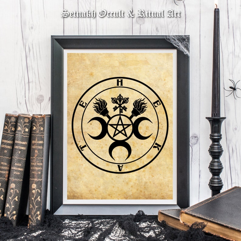 Hecate Sigil Print Goddess of Magic Witchcraft Night Moon | Etsy