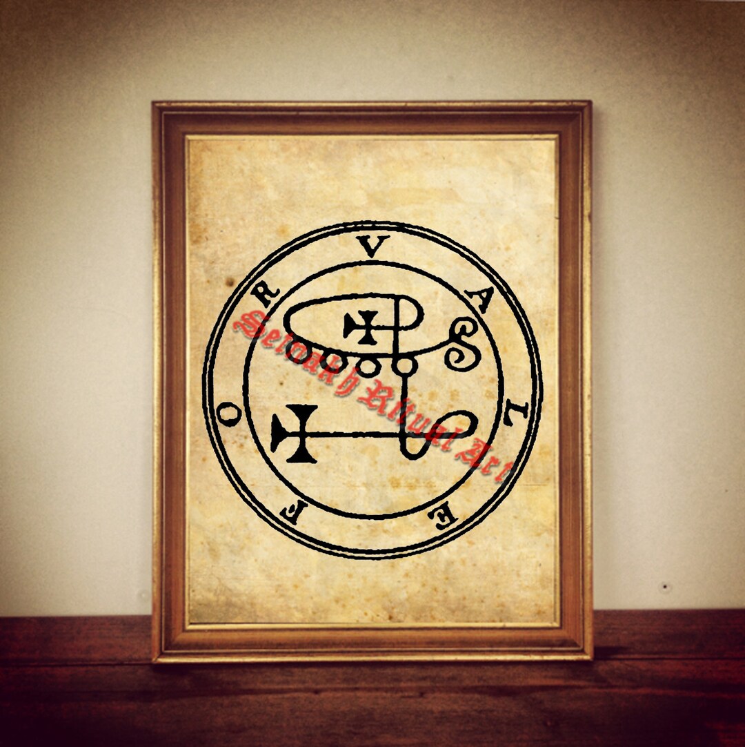 6 Valefor Demon Seal Print, Goetia Sigil Poster, Lemegeton Demon, the ...