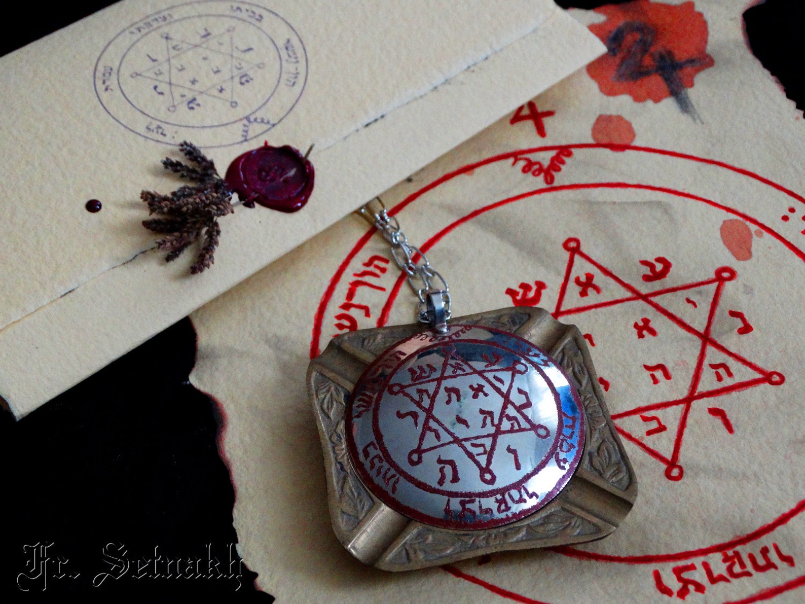 Solomon Seal, Planetary Pentacle Medallion Mercury Venus Mars Jupiter ...