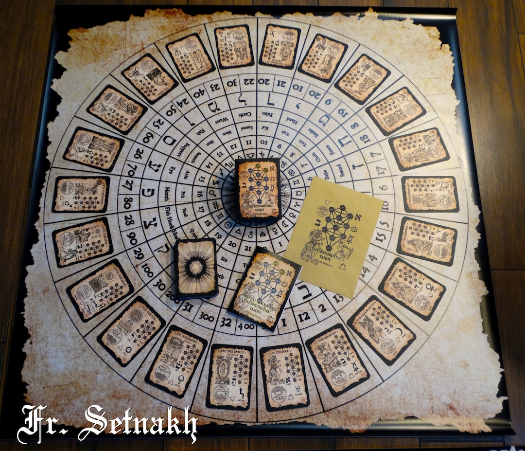 The Sephirothic Tarot - Deck of Cards, Tree of Life, Meditation Mat ...