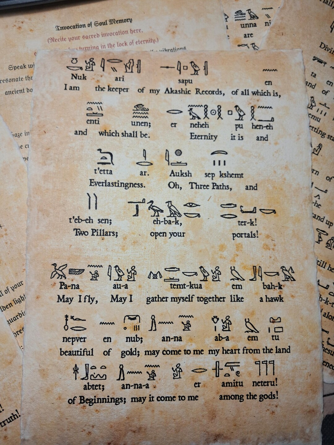 Invocation of Soul Memory - Ancient Egyptian Rite That is Designed to ...