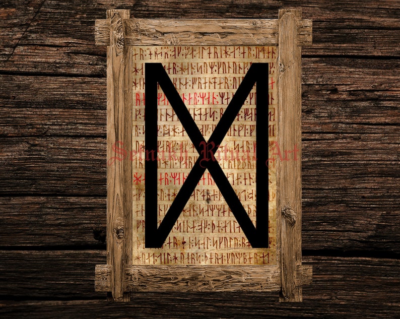 Dagaz Print Rune Illustration Elder Futhark Art Viking Home | Etsy