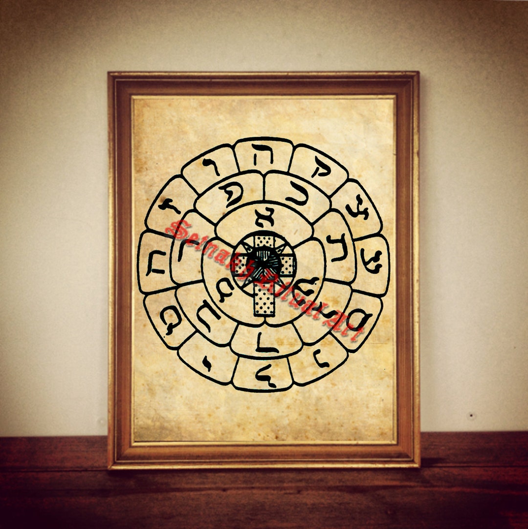 Rosicrucian Sigil Print, Rose and Cross Illustration, Magic Poster ...