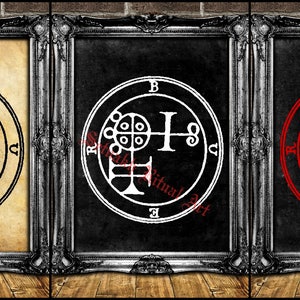 1 BAEL, BAAL Demon Seal Print, Goetia Sigil Poster, Lemegeton Demon Art ...