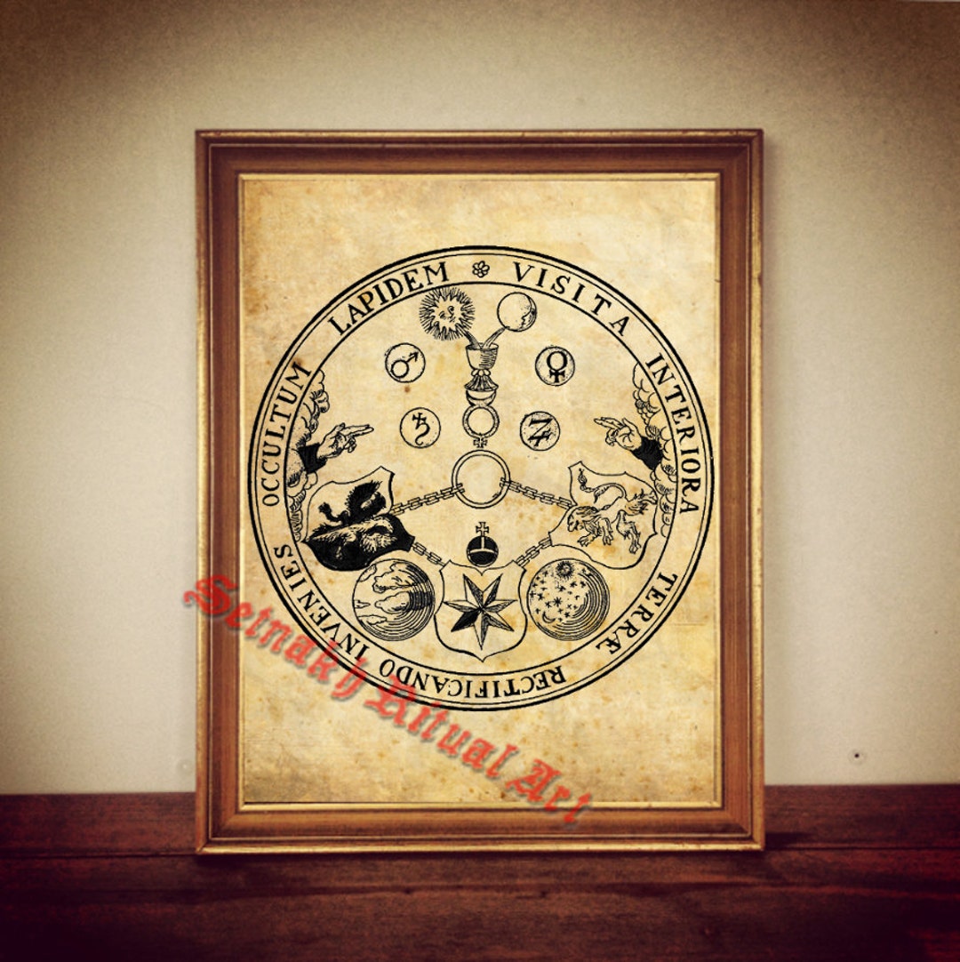 VITRIOL Alchemical Motto Print – Occult Art, Hermetic Alchemy ...