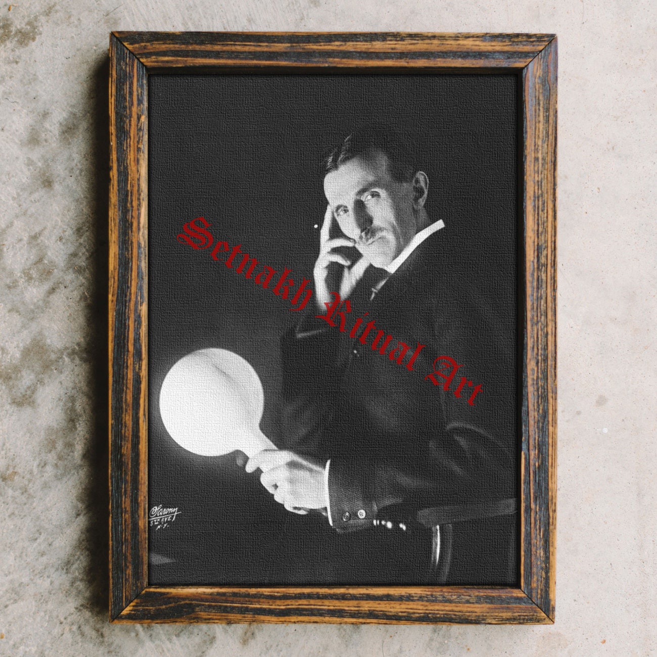 Nikola Tesla Portrait Nikola Tesla Print Inventor of | Etsy