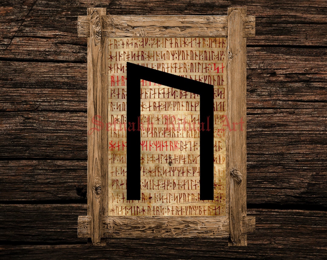 Uruz Print, Rune Illustration, Elder Futhark Art, Viking Home Decor ...