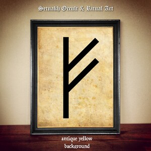 Berkano Print, Rune Illustration, Elder Futhark Art, Viking Home Decor ...